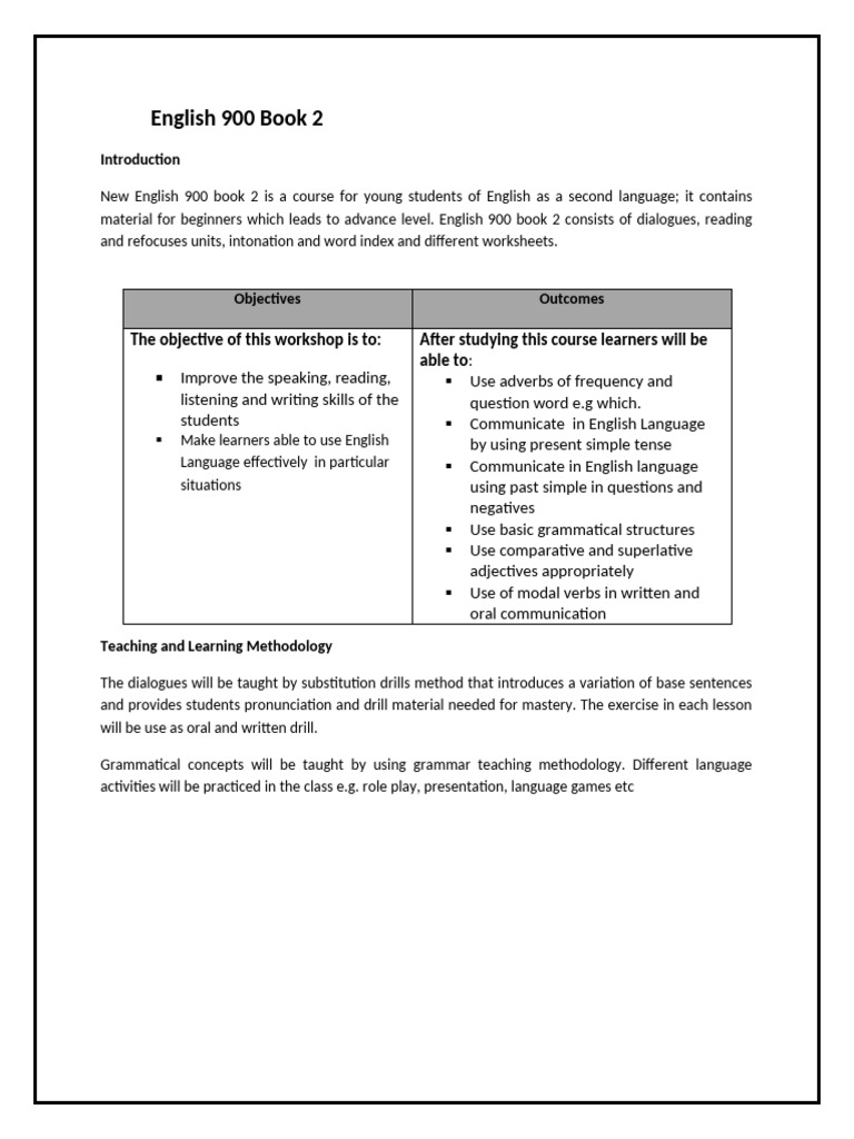 Guidelines English 900 | PDF | English Language | Question