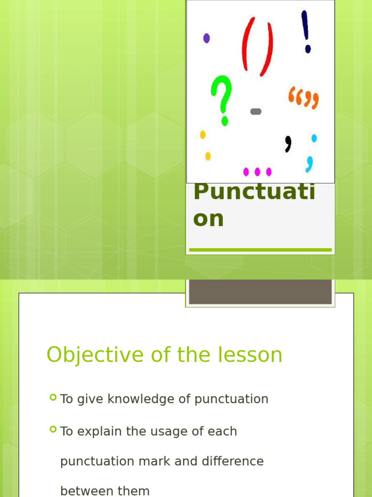 punctuation slides | PDF | Punctuation | Comma