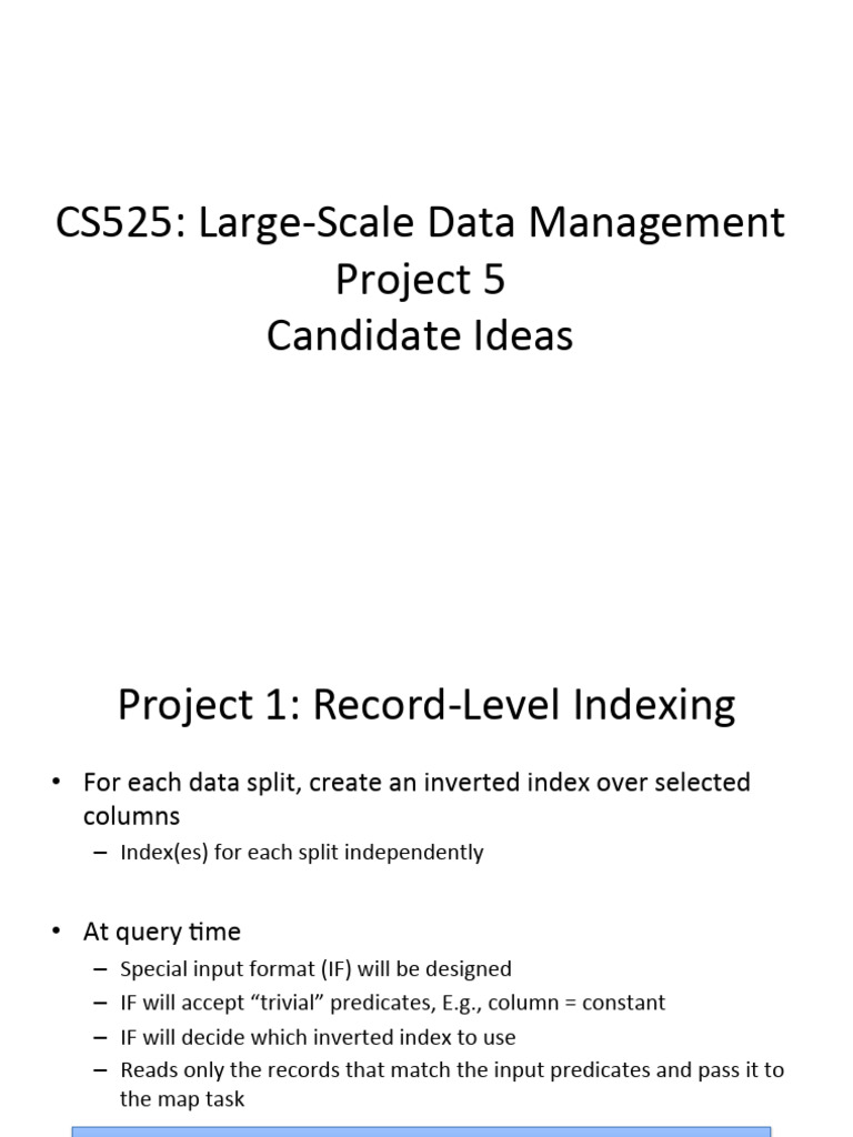 Project5 CandidateIdeas | PDF | Data Management | Computing