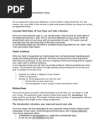 AP English Language Argumentative Essay Template (With Examples) | PDF ...