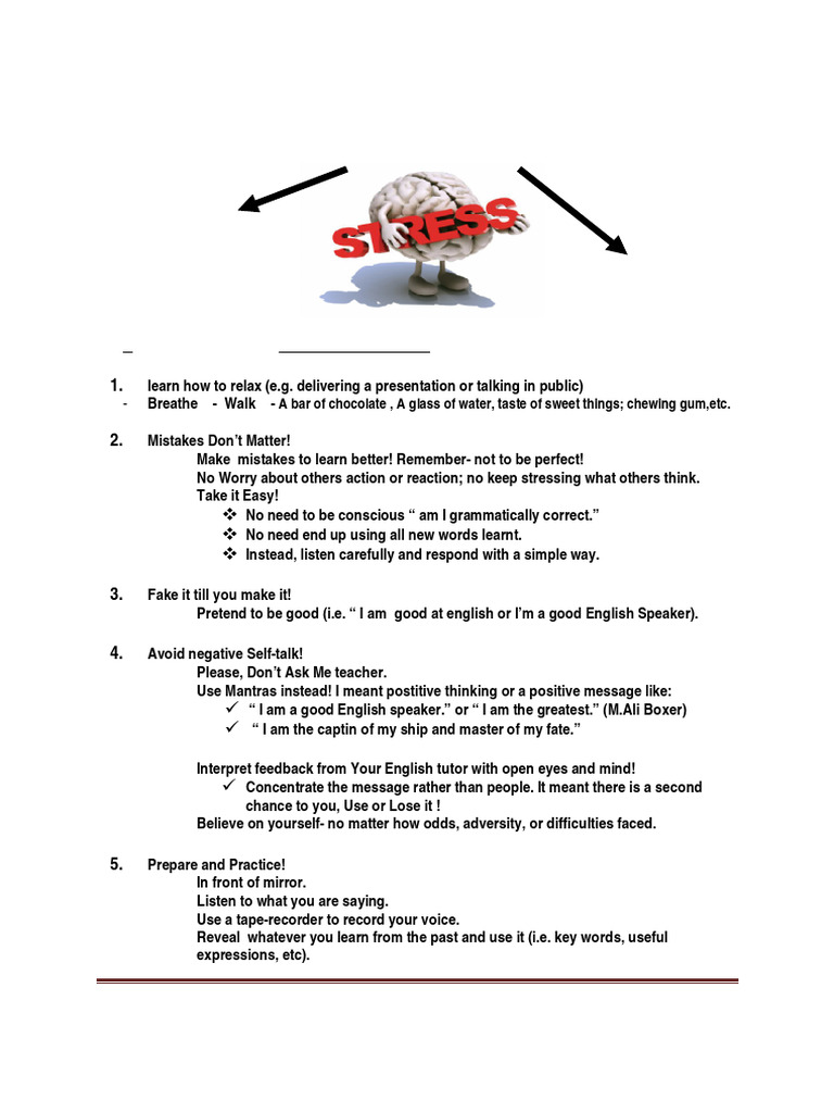 Reduce Speaking Anxiety and Become A Con | PDF | English Language ...