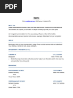 Capgemini Resume Template | PDF | Software | Computing