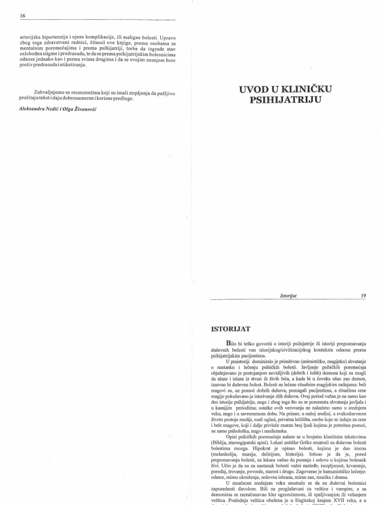 Psihijatrija Nedić Živanović | PDF
