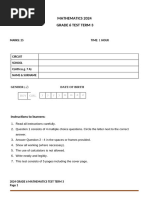 Worksheet 4 Numeric and Geometric Patterns Grade 8 Maths | PDF ...