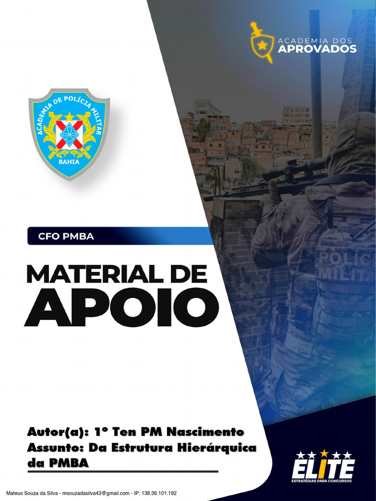 Da Estrutura Hierarquica Da Pmba Cfo | PDF | Oficial (Forças Armadas ...