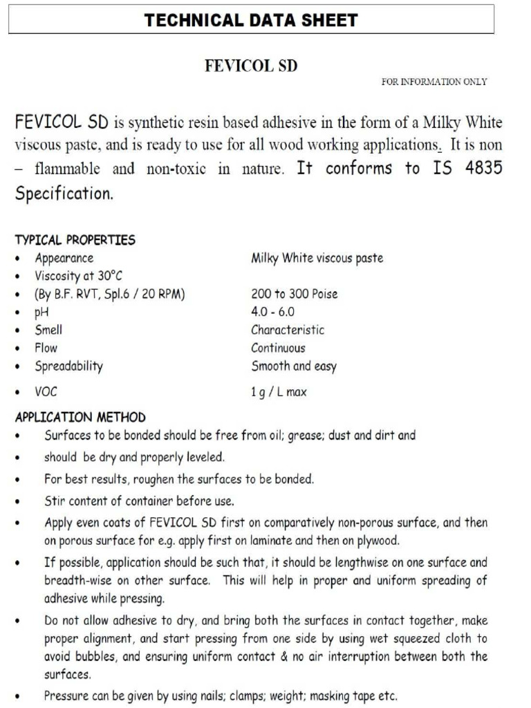 Fevicol SD | PDF