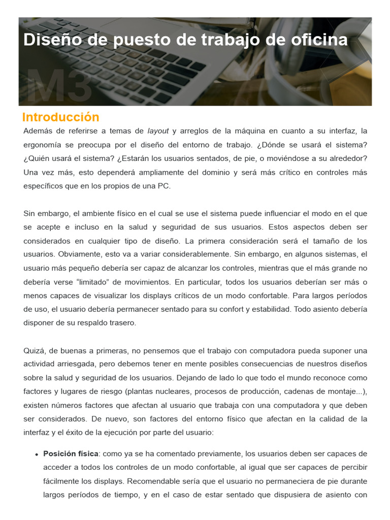 M3L3 Ergo | PDF | Factores humanos y ergonomía | Diseño