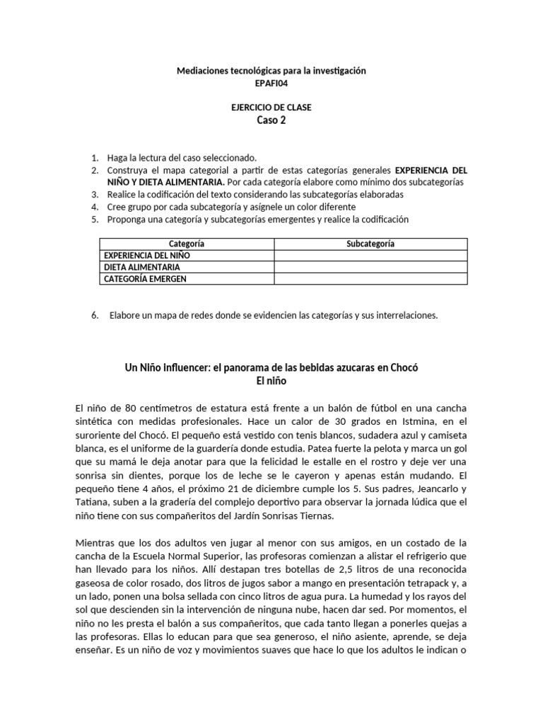 Caso 2 - Un Niño Influecer | PDF | Refresco | Bebida