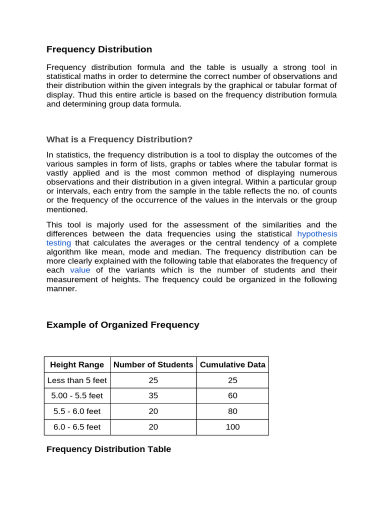 Frequency Distribution | PDF | Probability Distribution | Variance