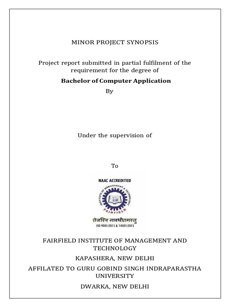 Front Page (Synopsis) 2 | PDF