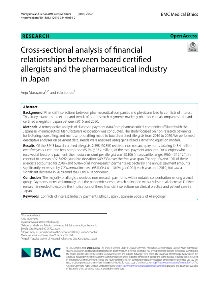 Cross-Sectional Analysis of Financial Relationships Between Board ...