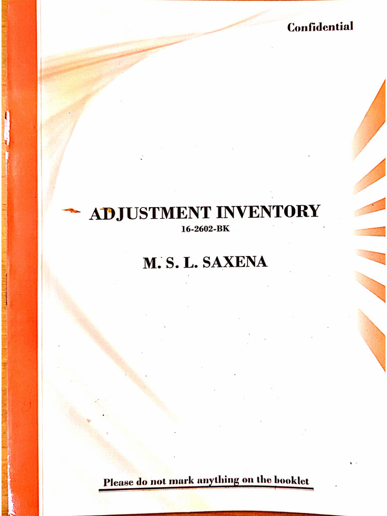 Adjustment Questionnaire | PDF