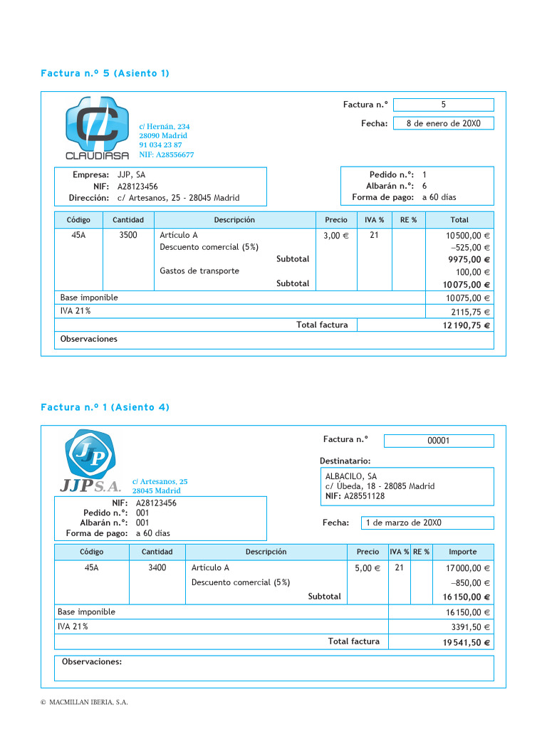 TDC21CAST U04 Casopractico | PDF | Factura | Contabilidad