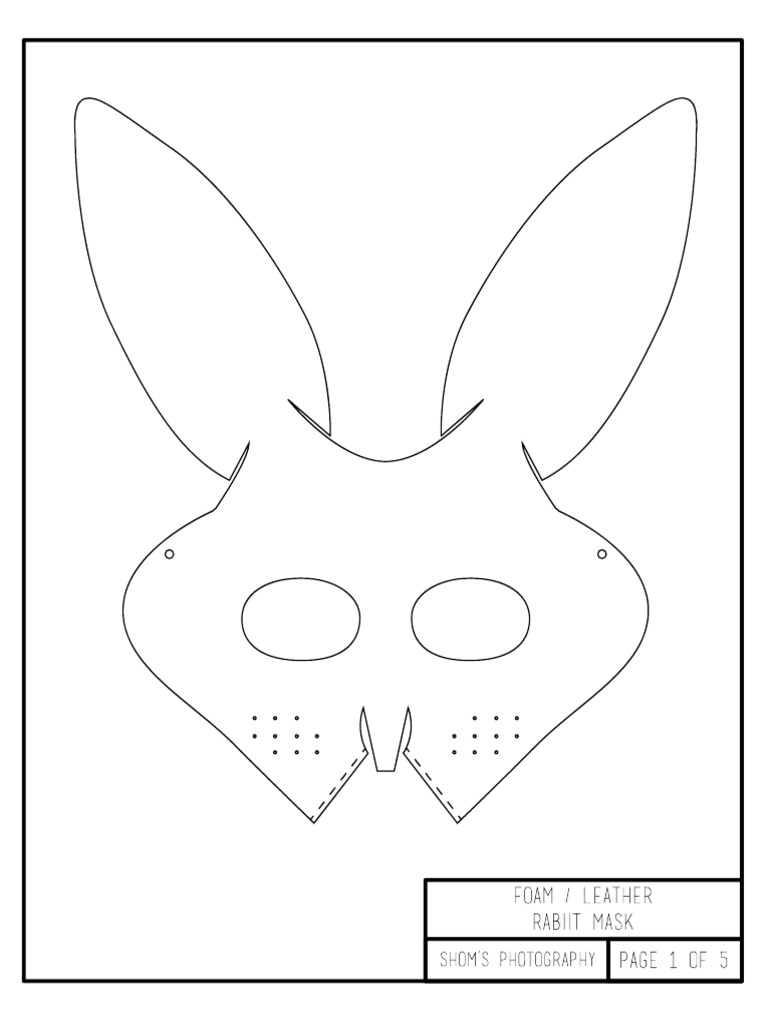 Foam Leather Rabbit Mask | PDF