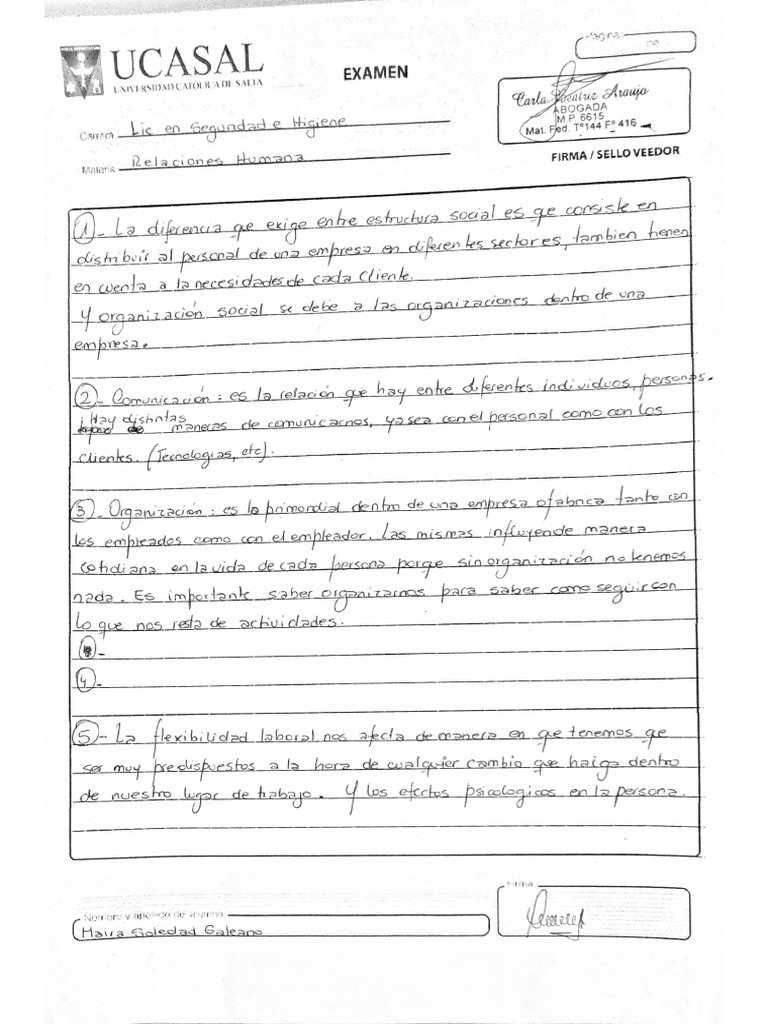 Examen Final de Relaciones Humana | PDF