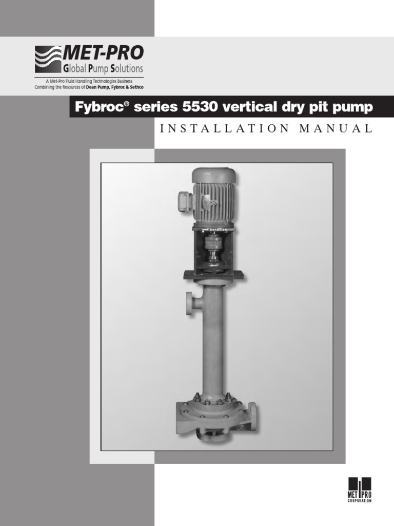 Fybroc-Series 5530 IOM | PDF | Pump | Valve