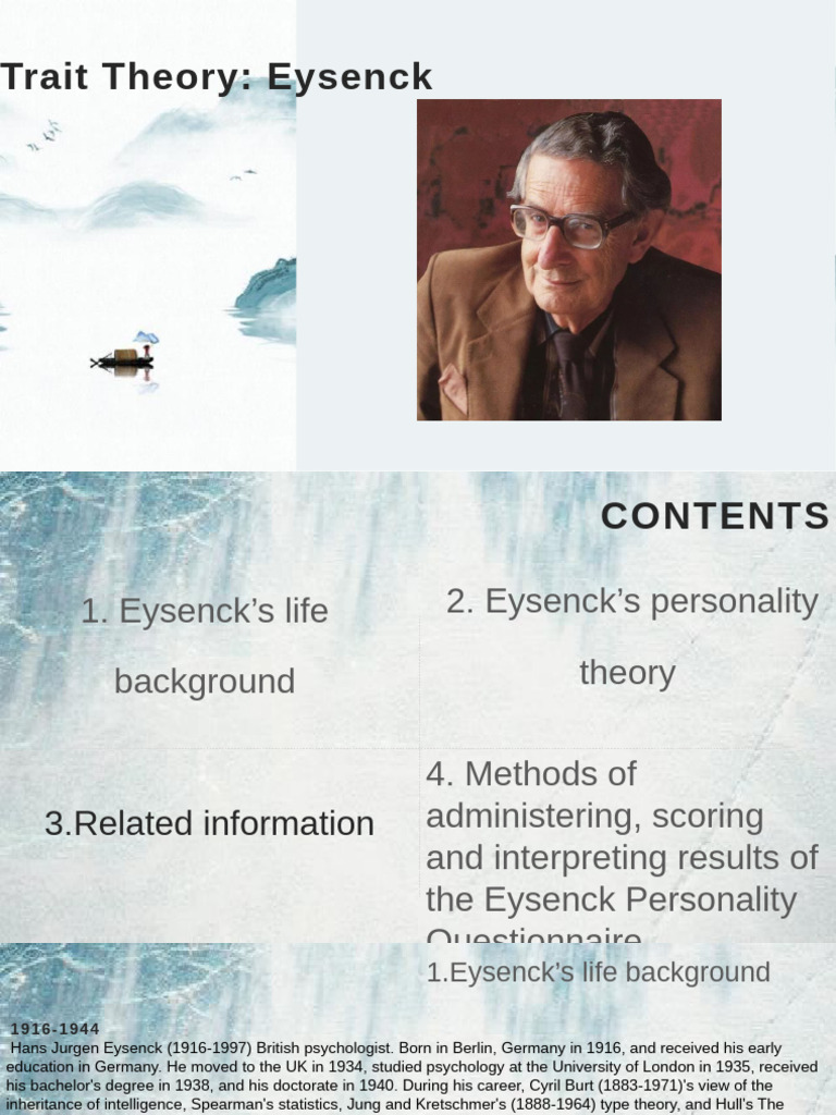 Hans-Jurgen-Eysenck | PDF | Extraversion And Introversion | Psychology