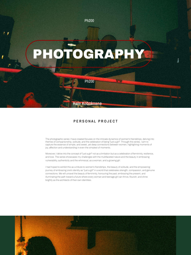 Kele Kobokoane - 232128 - Photography Digital Portfolio | PDF