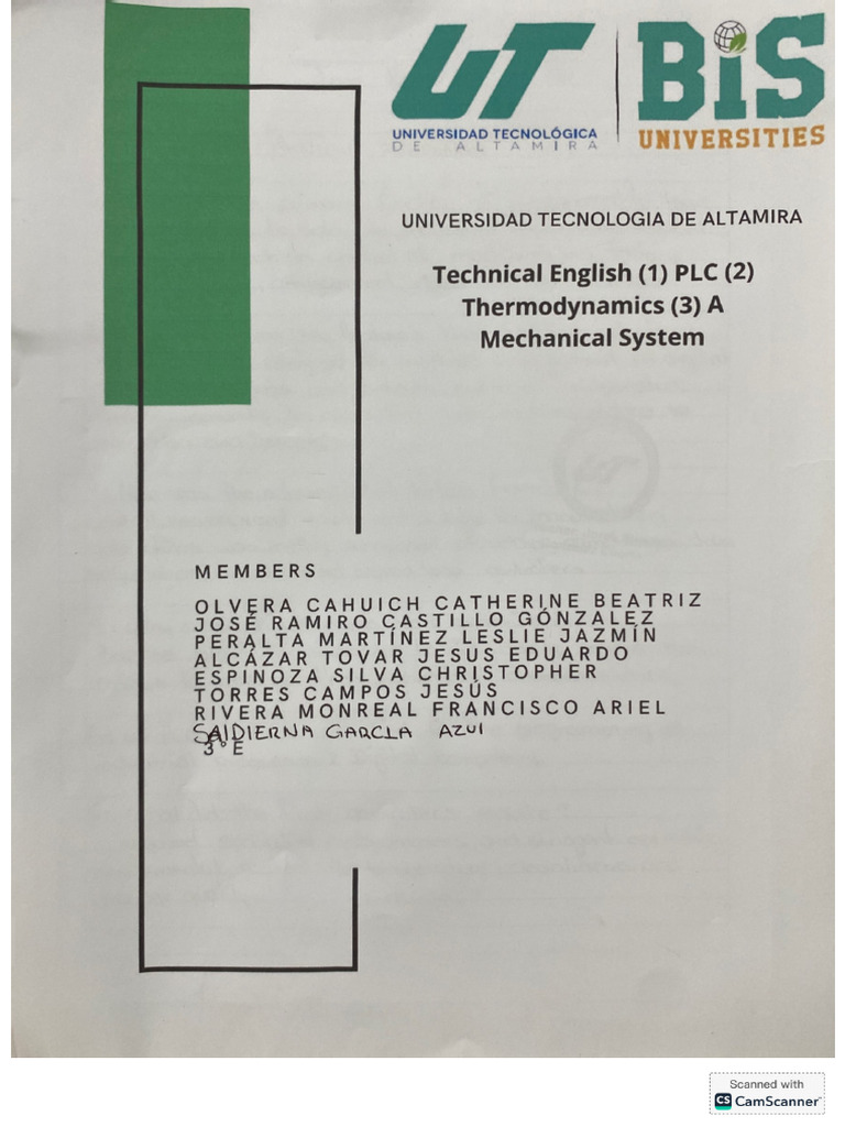 Technical English (1) PLC (2) Thermodyna | PDF