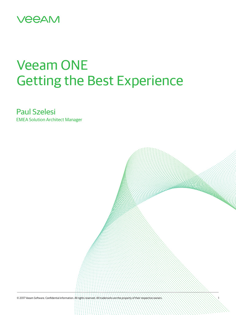 Veeam ONE The-Best-Experience-Monitoring-Backups | PDF | Databases ...