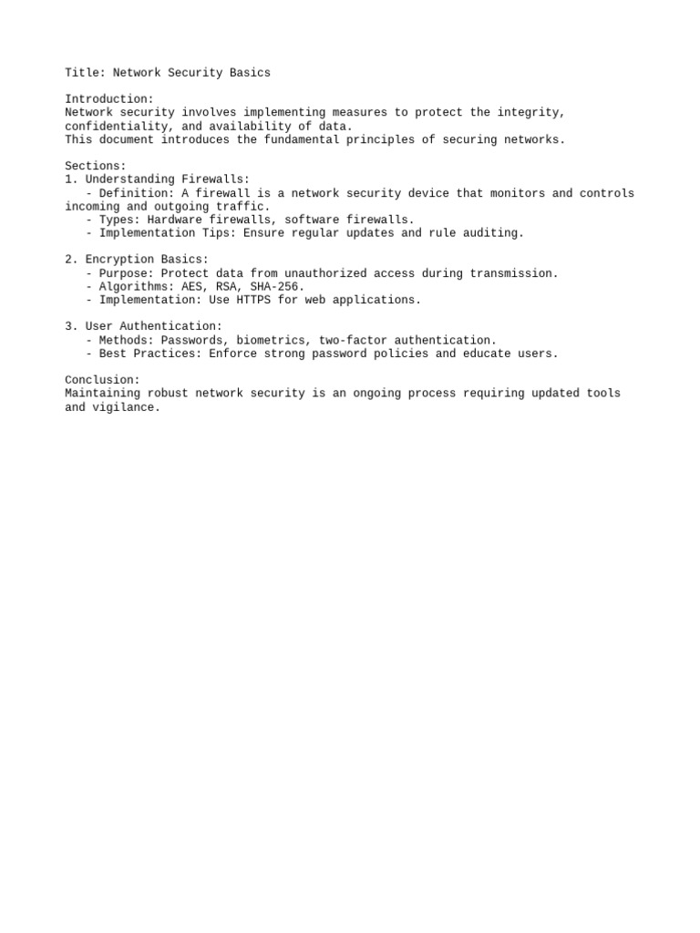Network Security Basics | PDF | Technology & Engineering