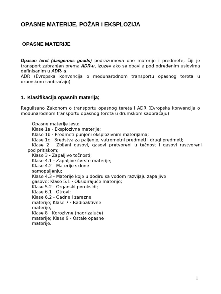 A2 Opasne Materije Pozar I Eksplozija 2 PDF | PDF