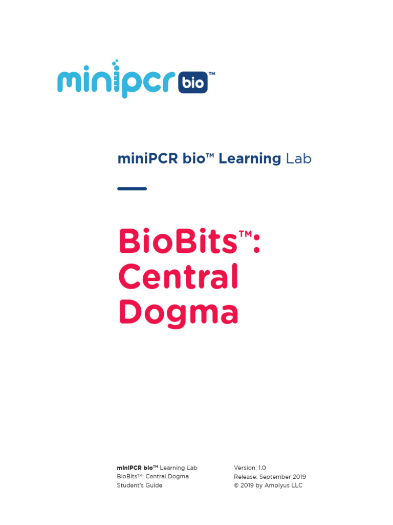 MiniPCR Bio BioBits Central Dogma Lab Students Guide 110919 | PDF ...