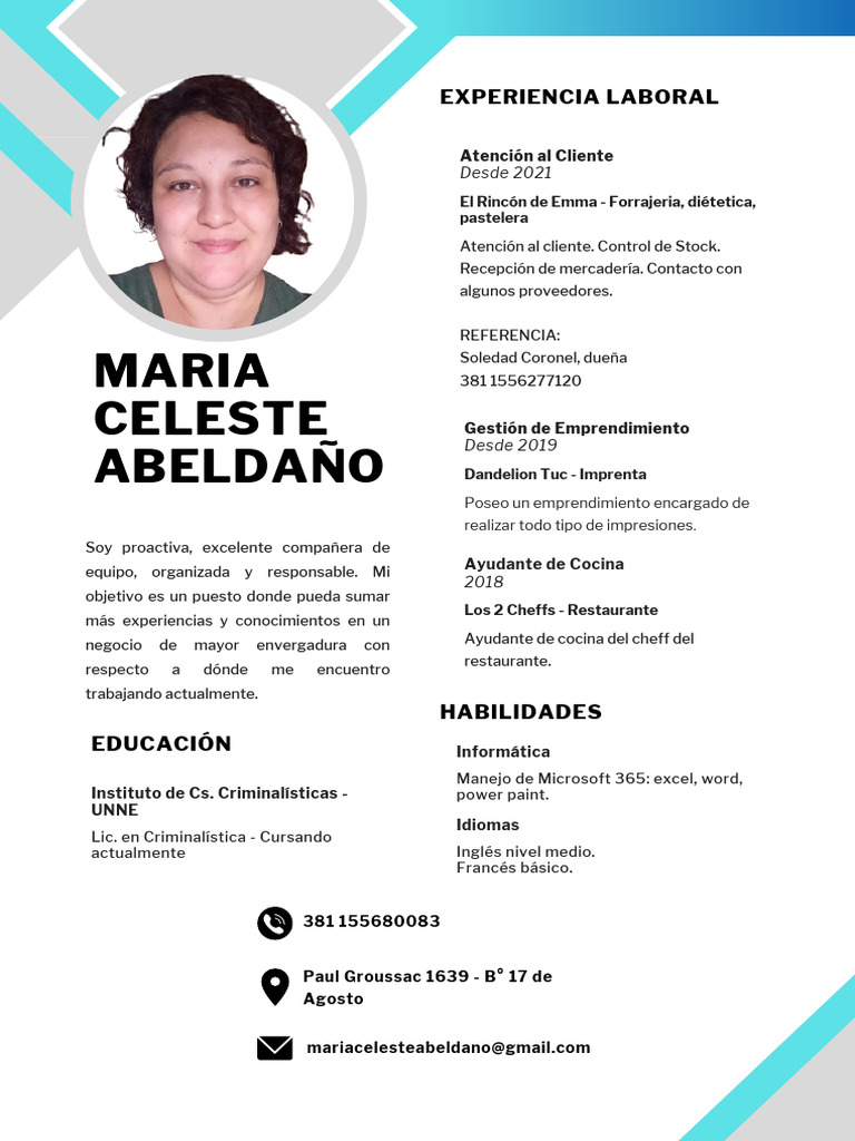 CV Abeldaño M Celeste | PDF