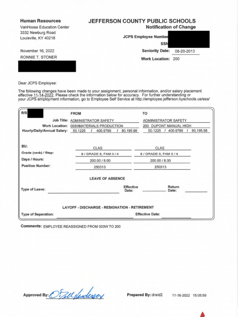 B4 - 2022 Ronnie Stoner Personnel File - Back at Manual | PDF