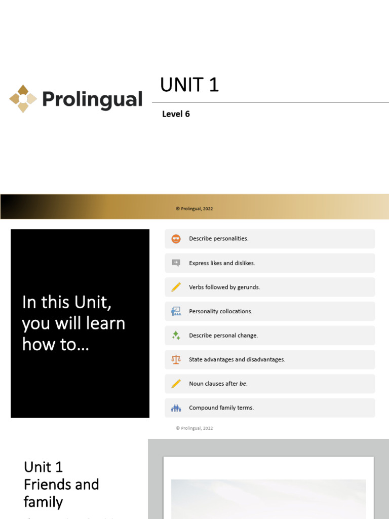 L5-U1-Friends and Family | PDF | Verb | Clause