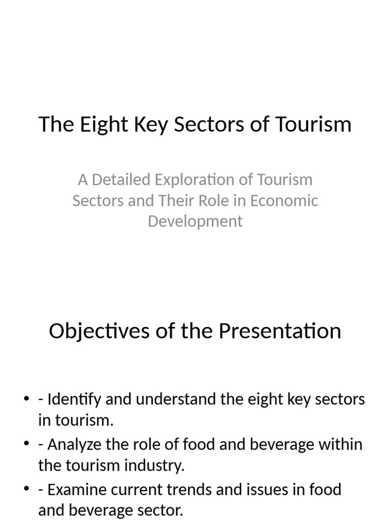 Tourism Sectors Presentation | PDF | Tourism | Restaurants