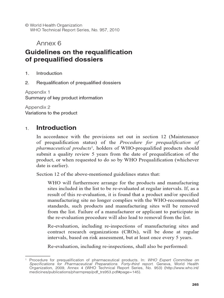 Guidelines for Requalification of Dossiers | PDF