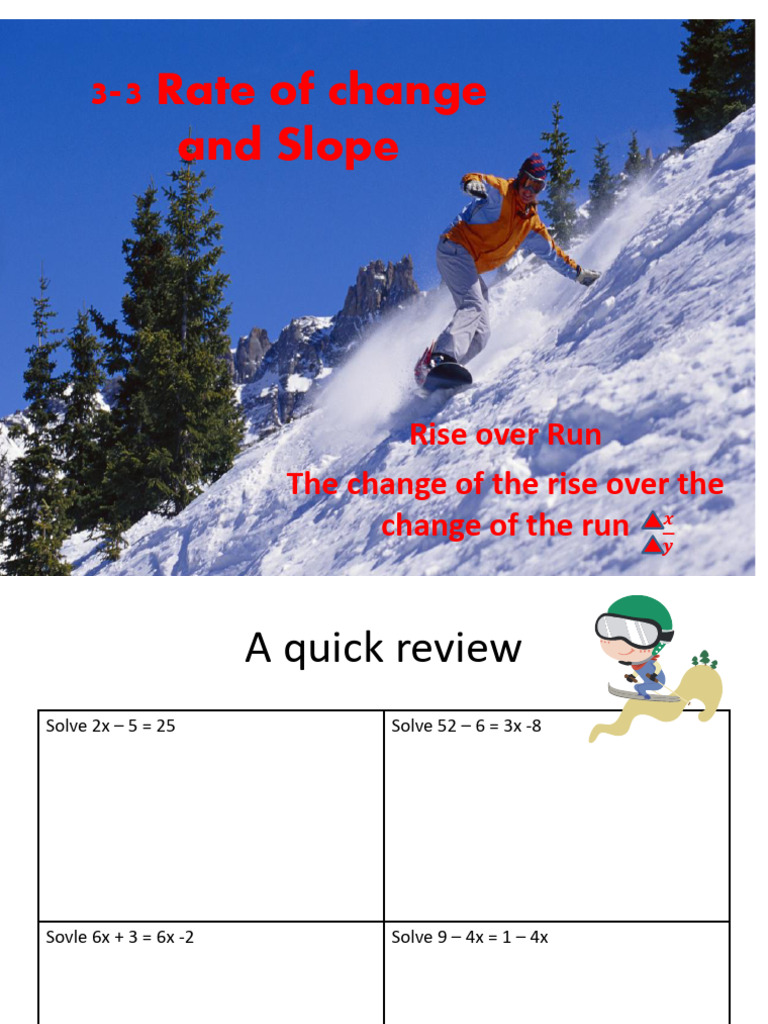 1-3 Rate of Change and Slope (1) - 2 | PDF | Derivative | Slope