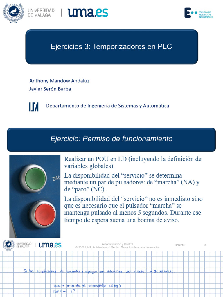 Ejercicios 3 Temporizadores en PLC | PDF | Automatización | Semáforo