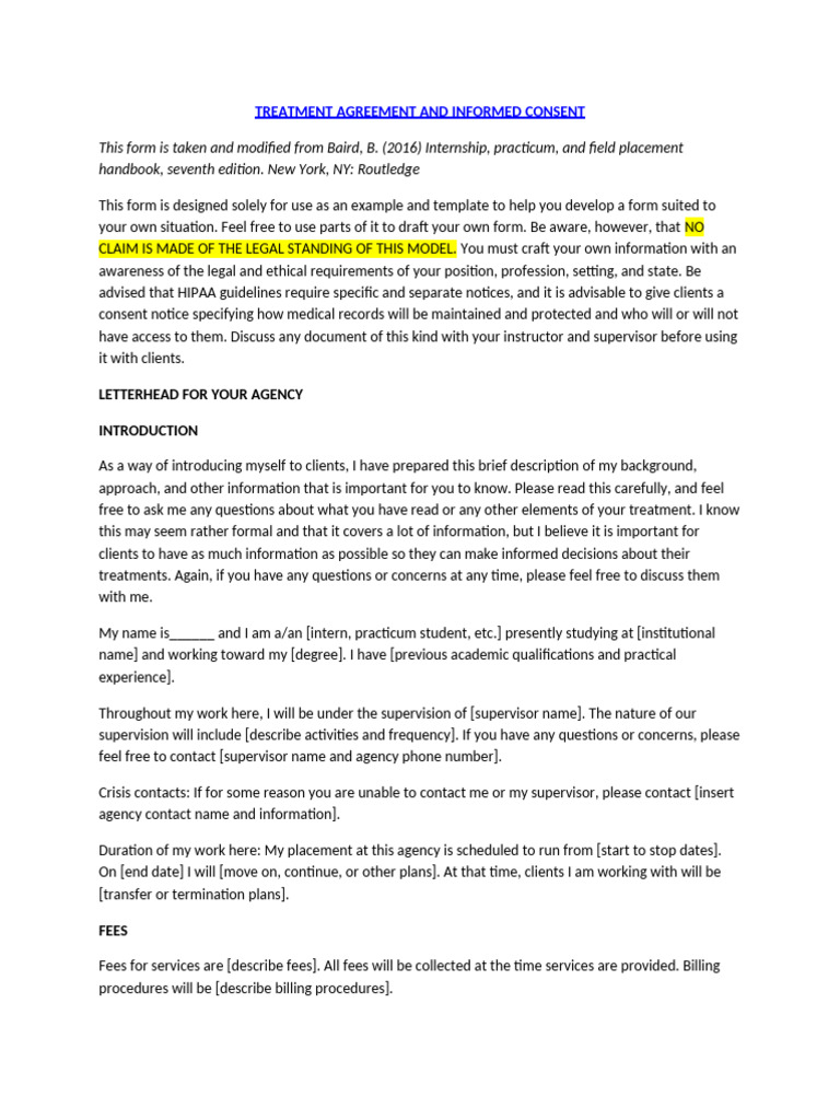Informed Consent Template | PDF | Insurance | Confidentiality