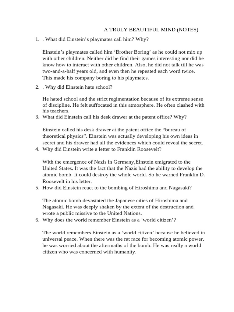 A Truly Beautiful Mind | PDF | General Fiction