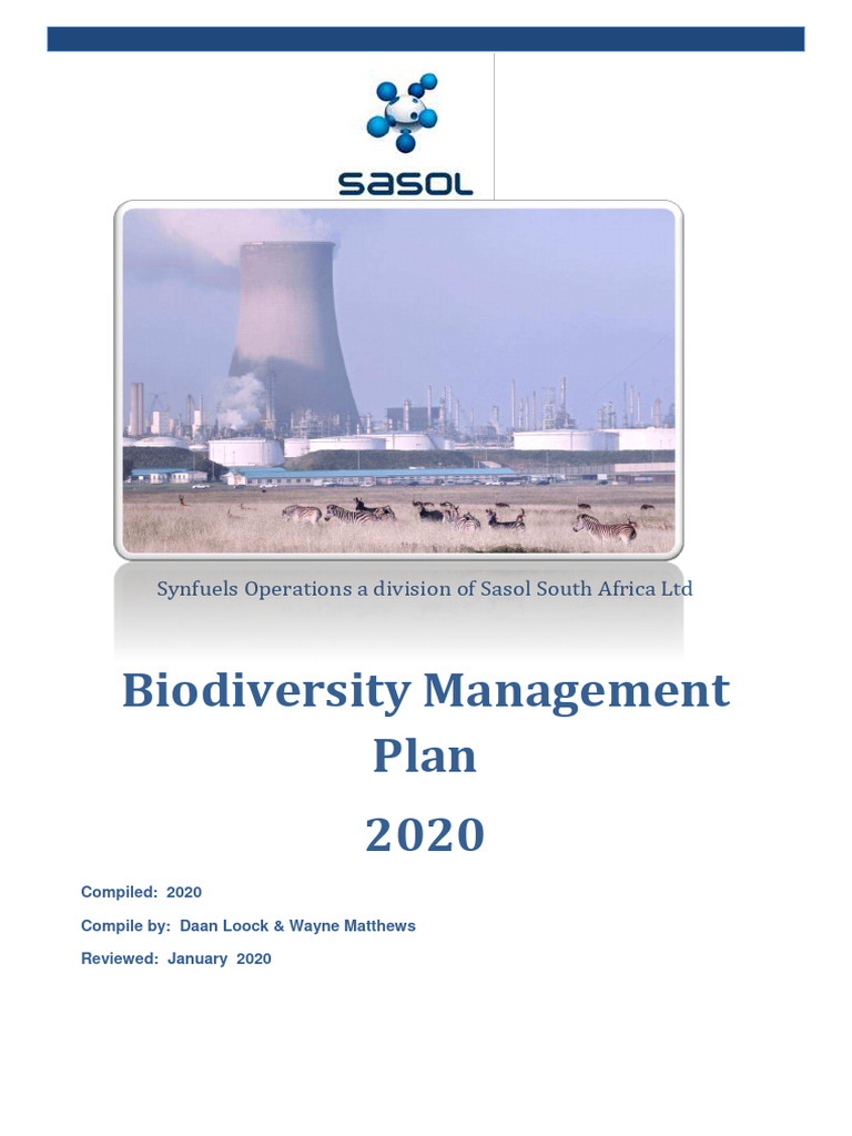 Biodiversity Management Plan 2020 | PDF | Wetland | Sustainability