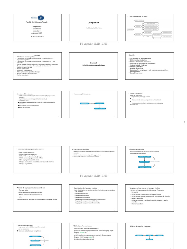 Diapo Compilation Smi | PDF | Langage de programmation | Compilateur