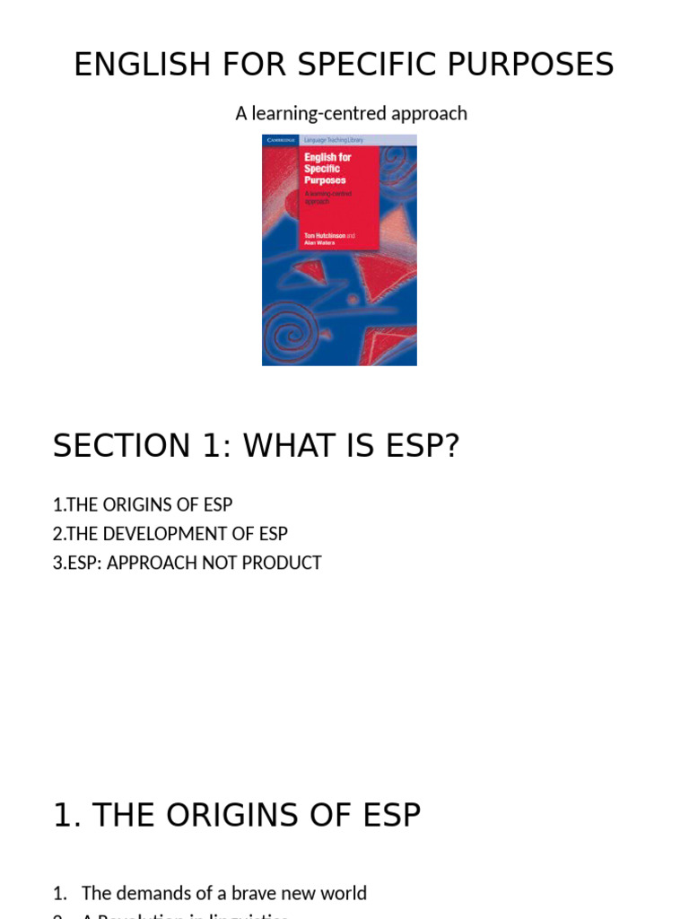 English for Specific Purposes Guide | PDF