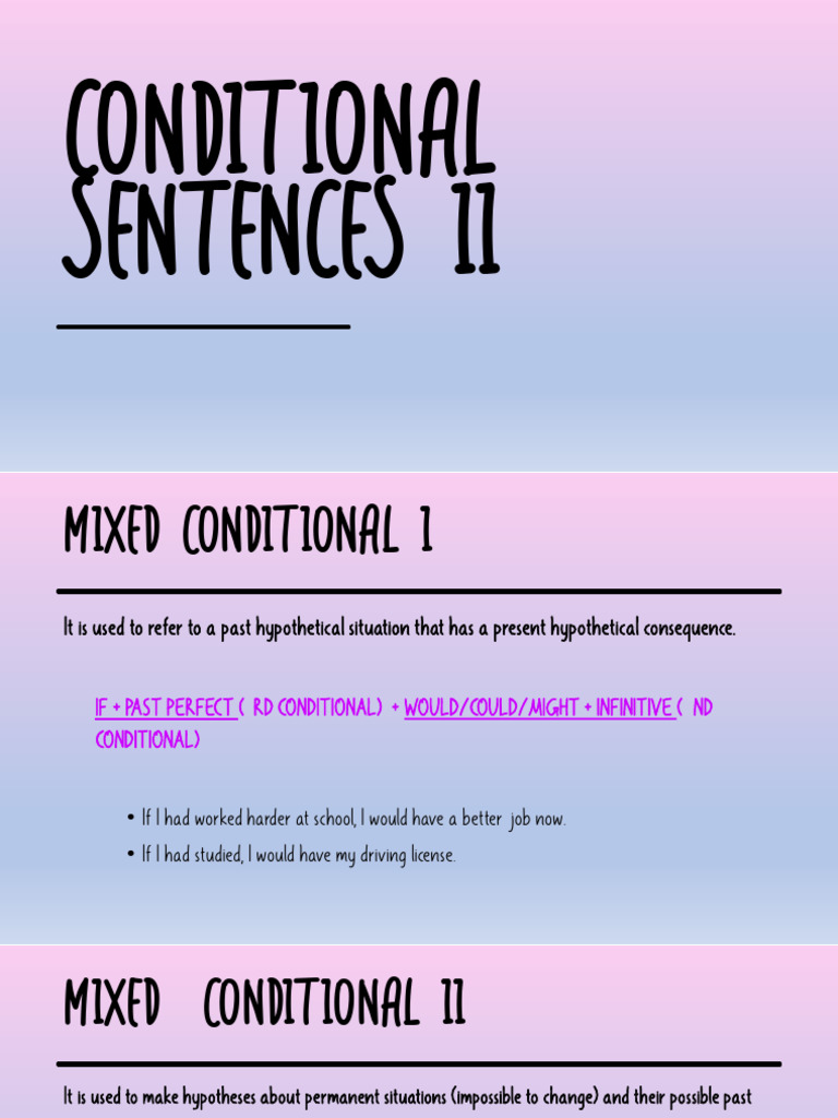 Conditional Sentences Ii | PDF