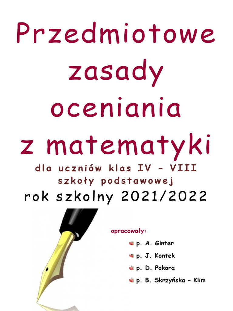 01 Pzo Matematyka Rok 2021 2022 | PDF