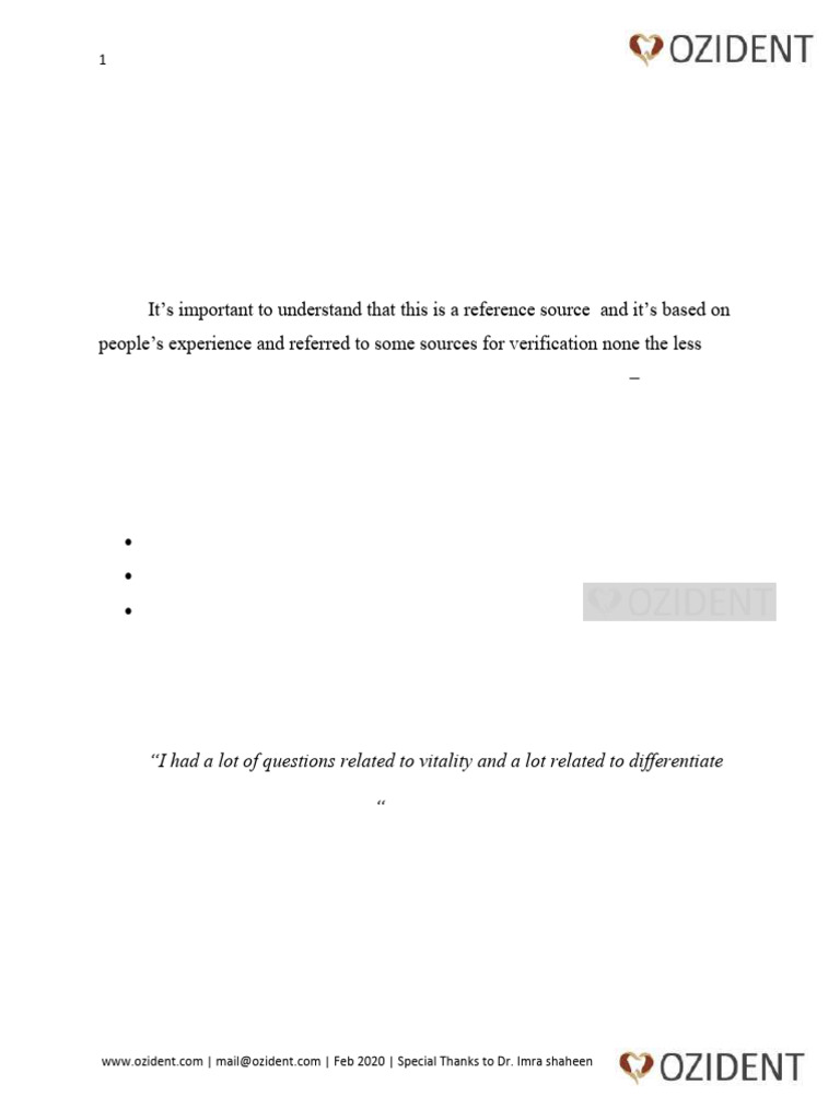 Ozident HAAD DOH Emra 2020 | PDF | Periodontology | Dentures