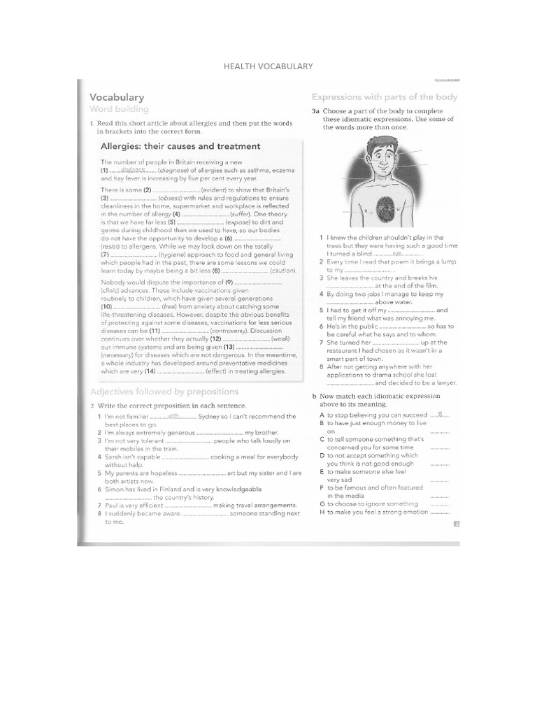 Health Vocabulary | PDF