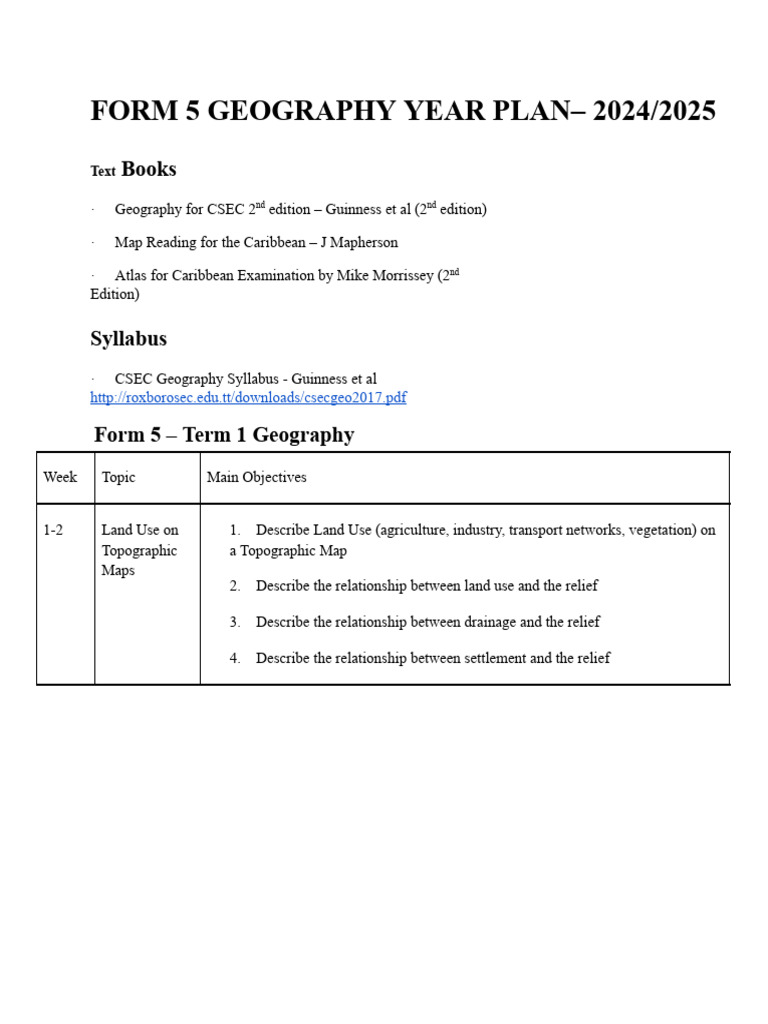 Dh31yDSRy3IJvyiWNOKg - Geography Year Plan 2024-2025, Form 5 | PDF ...