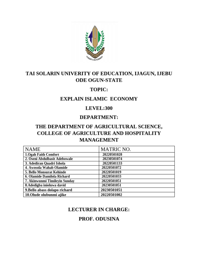 Tai Solarin Univerity of Education | PDF | Travel