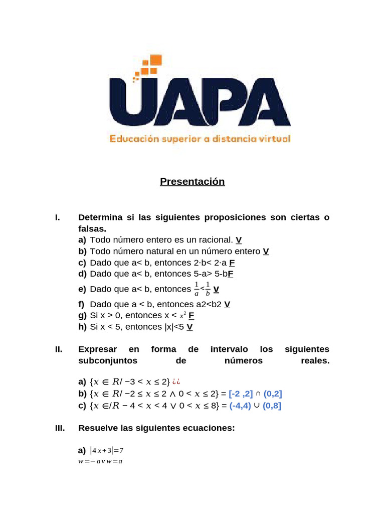 Proposiciones y Desigualdades Matemáticas | PDF | Matemáticas | Aritmética