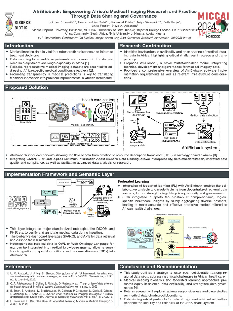 AfriBiobank MICCAI Poster | PDF | Information Technology | Data Management