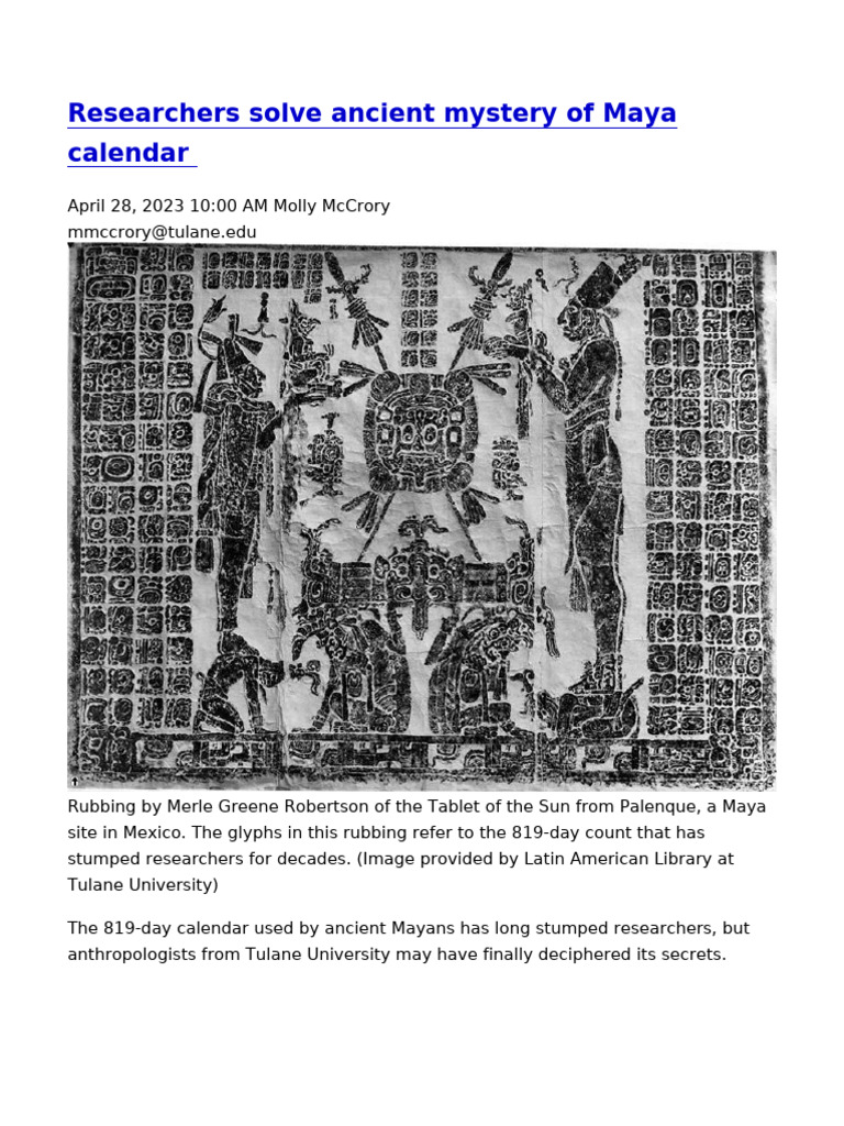 Researchers Solve Ancient Mystery of Maya Calendar | PDF | Planets | Planets In Astrology