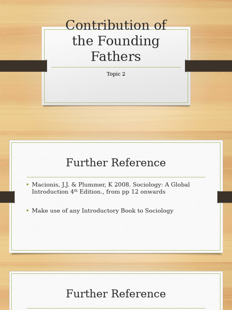 Contribution of The Founding Fathers | PDF | Émile Durkheim | Sociology