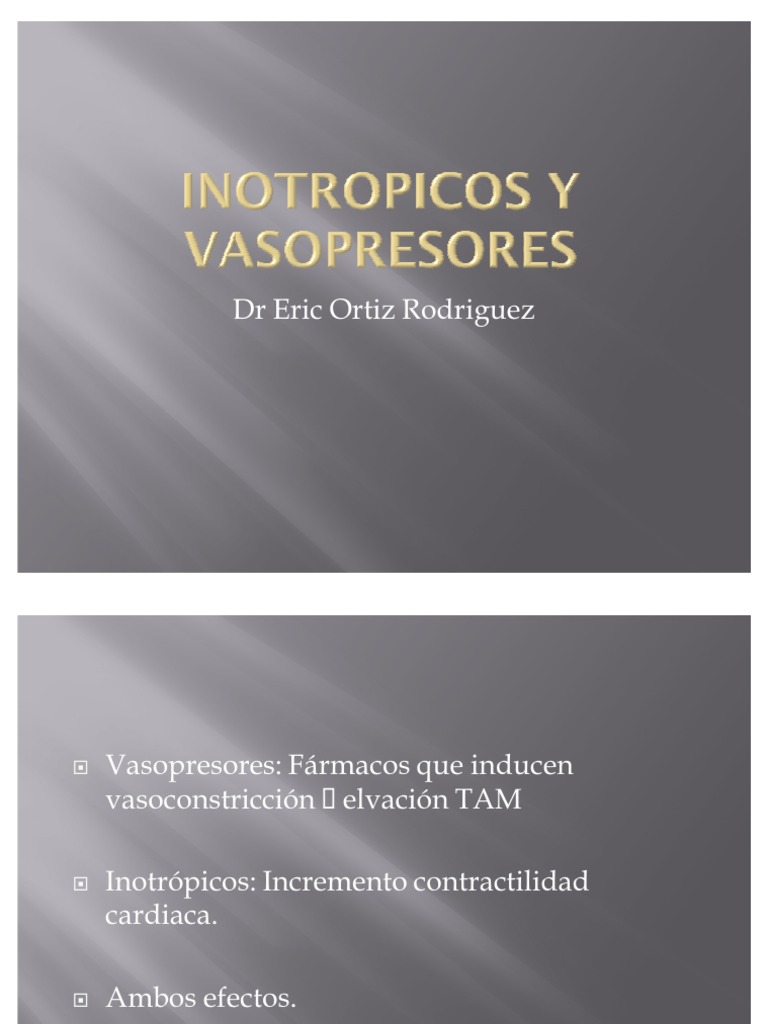 INOTROPICOS Y VASOPRESORES